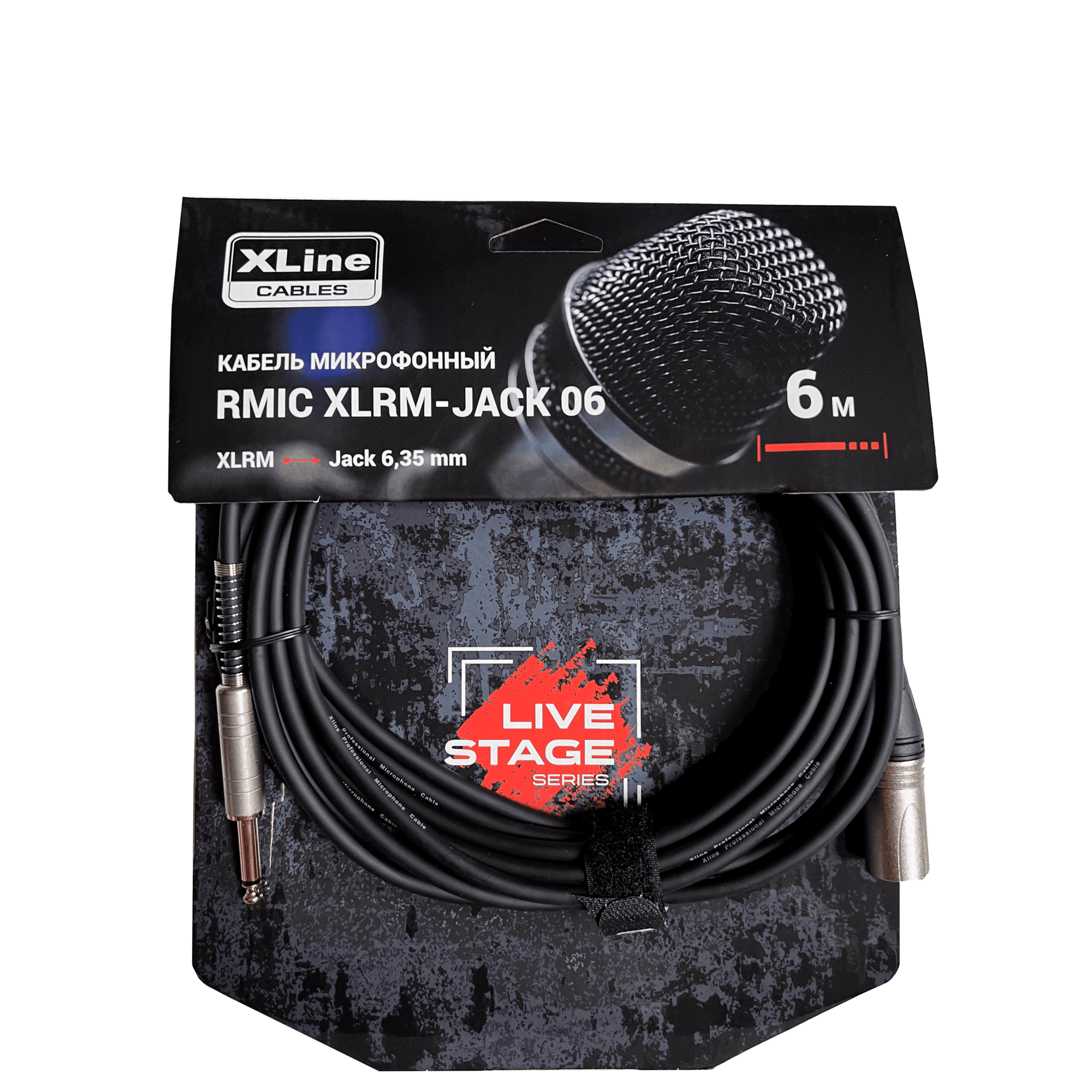 Кабель аудио 1xJack - 1xXLR Xline Cables RMIC XLRM-JACK 06 6m
