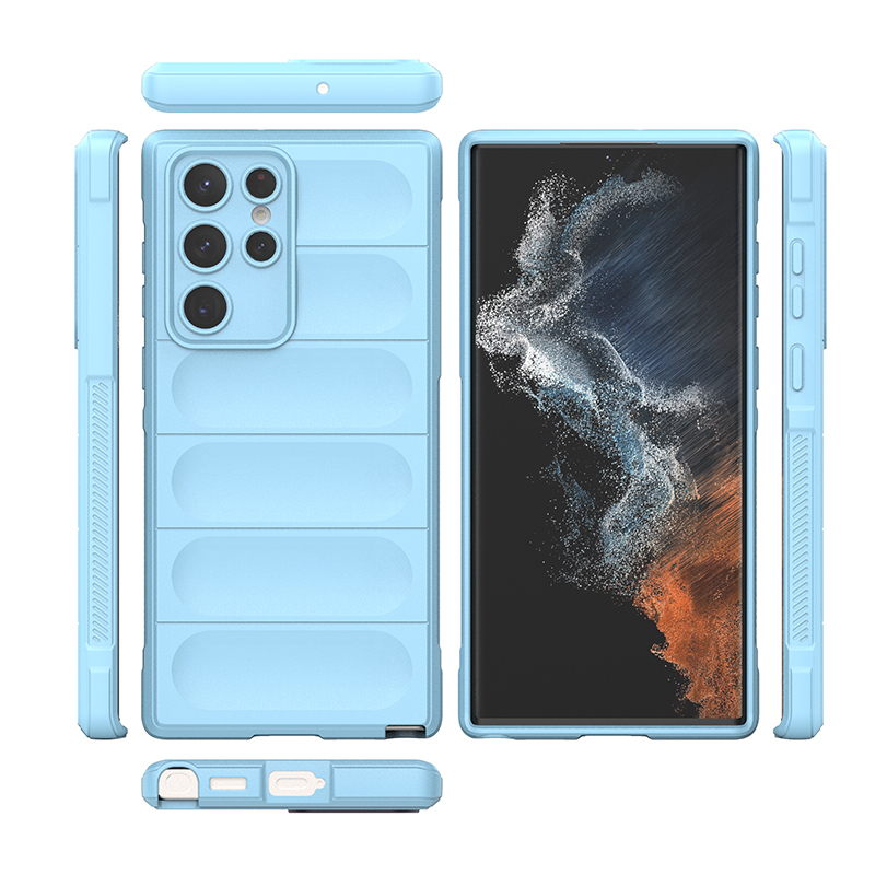 Чехол Flexible Case для Samsung Galaxy S22 Ultra (голубой)
