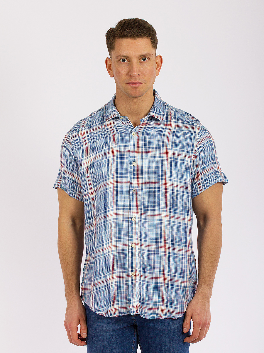 Рубашка мужская DAIROS GD81100467 синяя XL