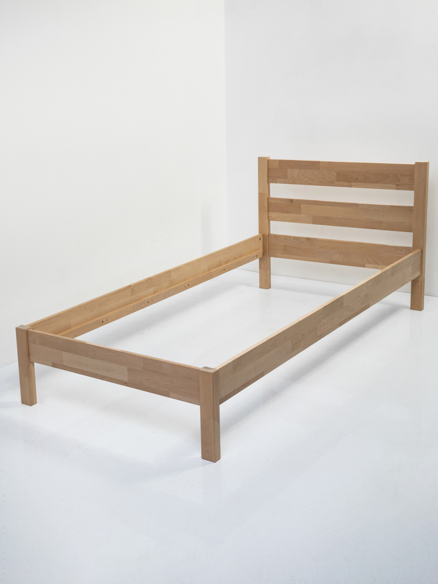 Односпальная кровать Вудгрупп Агата из массива березы, 90х200 см, натуральный