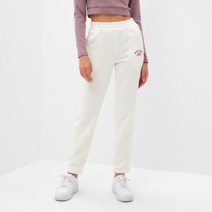 Спортивные брюки женские MINAKU 9787618 белые 42 RU