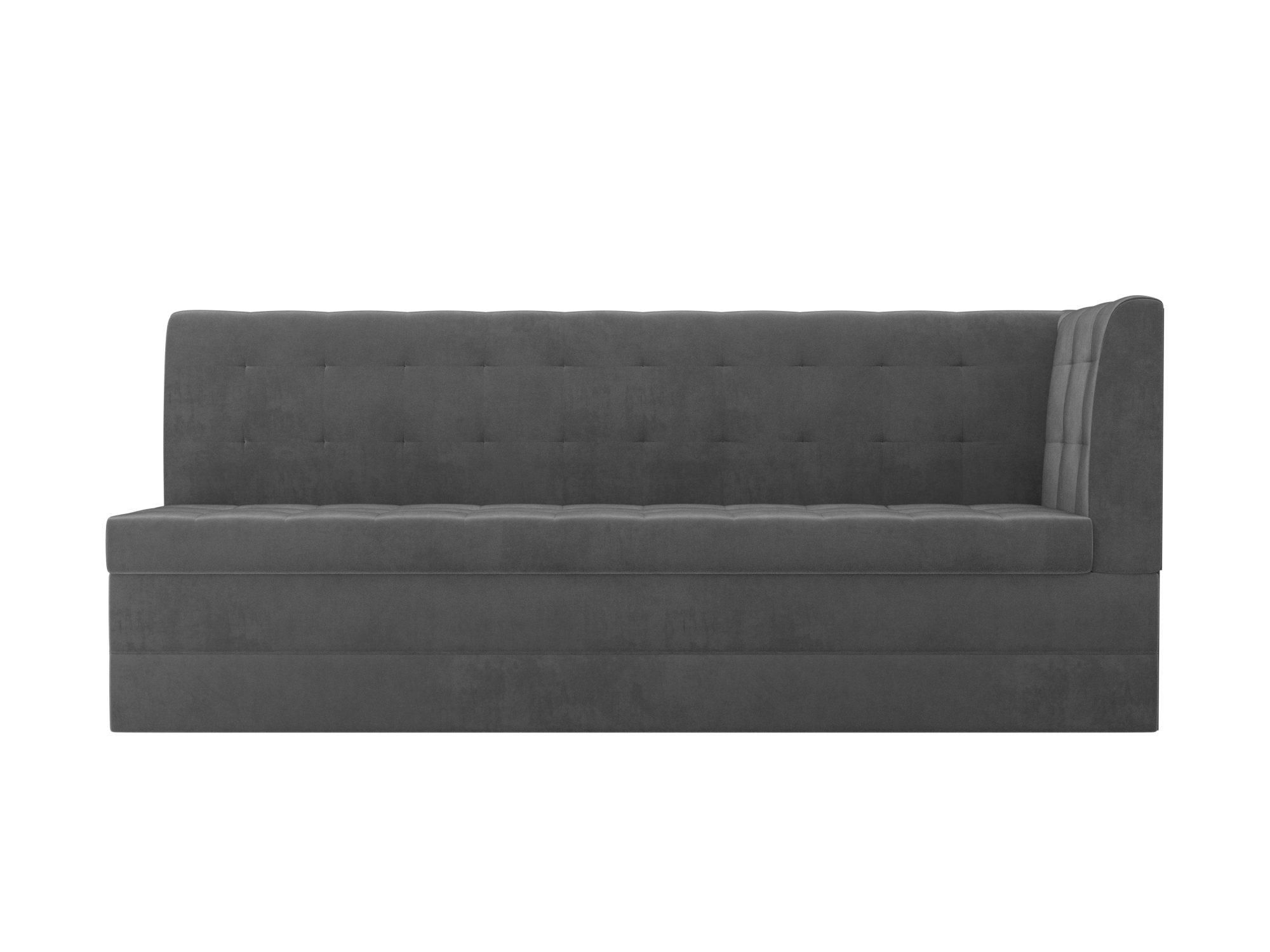 Кухонный угловой диван 4Home Бриз, 181x62x85см, дельфин, серый, велюр