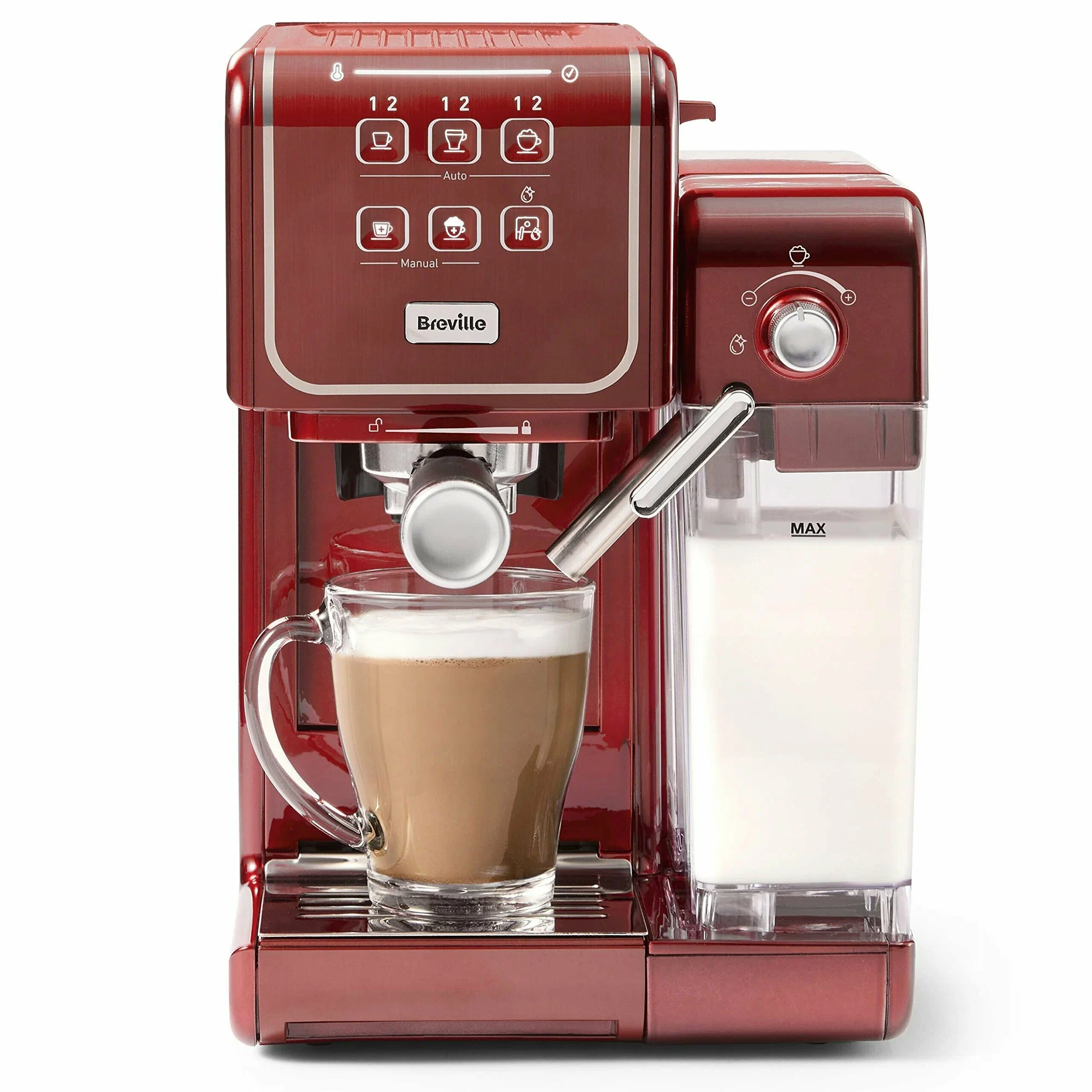 Рожковая кофеварка Breville Prima Latte III VCF147X красный