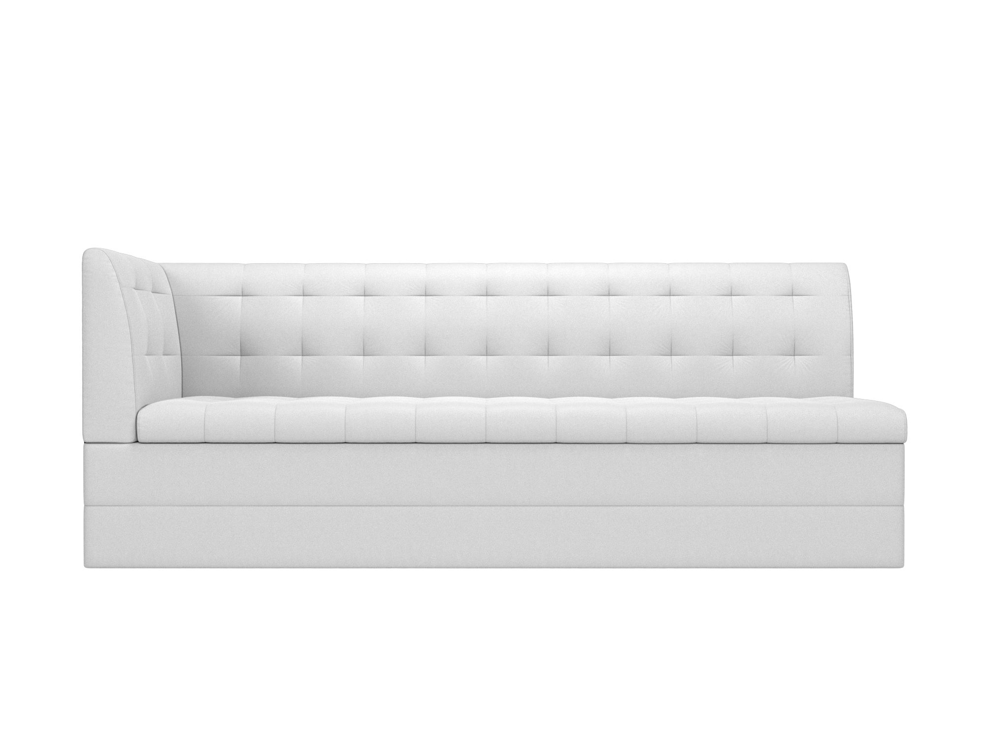 Кухонный угловой диван 4Home Бриз, 181x62x85см, дельфин, белый, экокожа