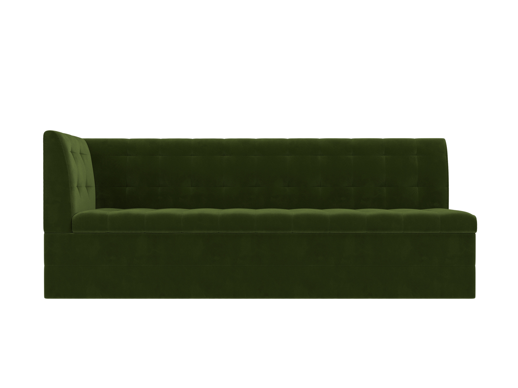 Кухонный угловой диван 4Home Бриз, 181x62x85см, дельфин, зеленый, микровельвет