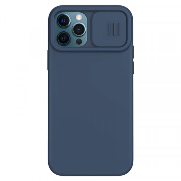 Накладка Nillkin CamShield Silky Magnetic Silicone для iPhone 12 Pro Max (Синий)