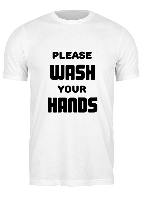 Футболка мужская Printio Please wash your hands - коронавирус 3239203 белая XL