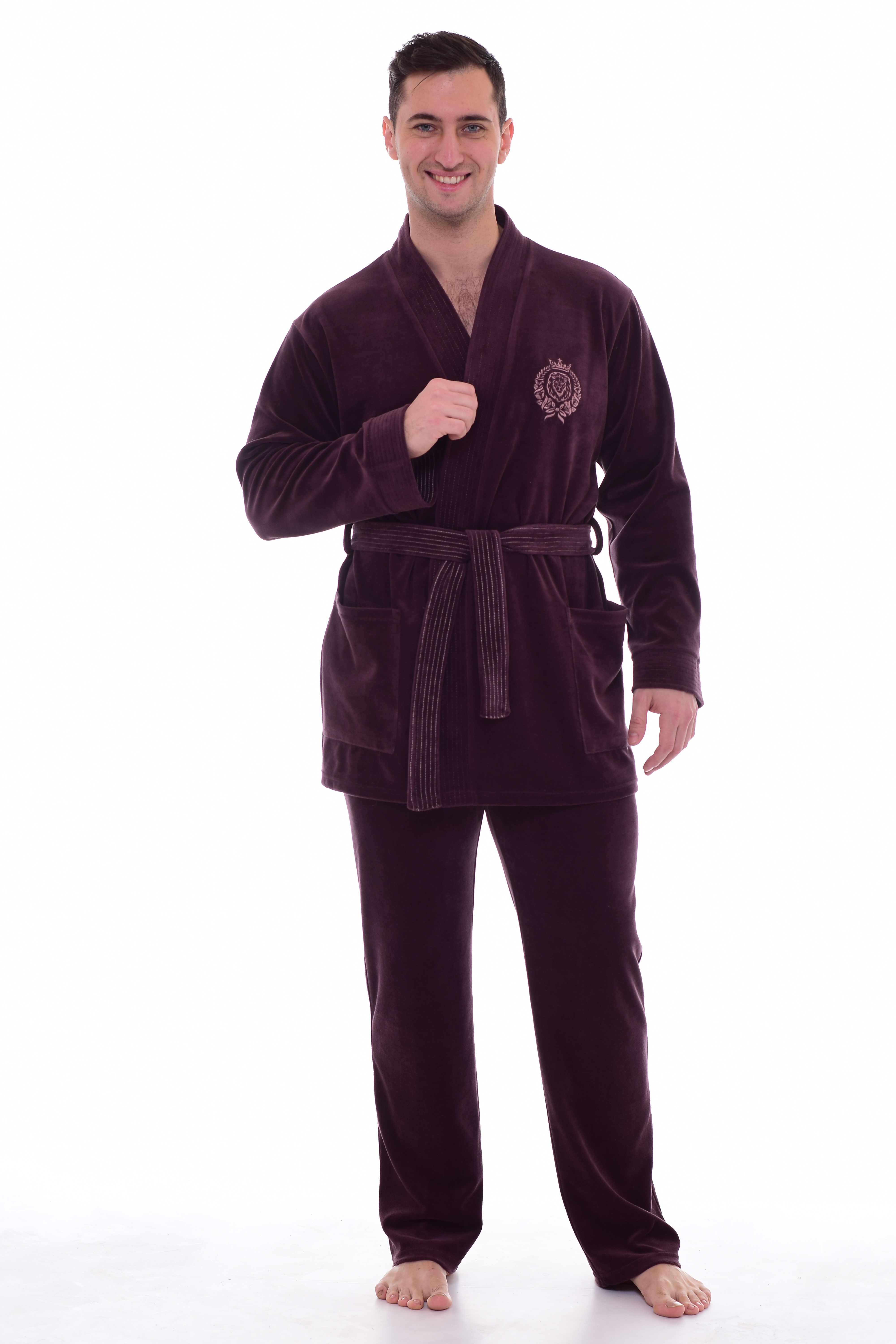 Комплект домашний мужской Новое кимоно 9-120 бежевый 46 RU