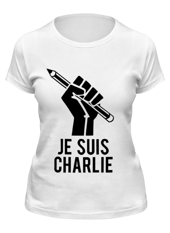 Футболка женская Printio Je suis charlie, я шарли белая S