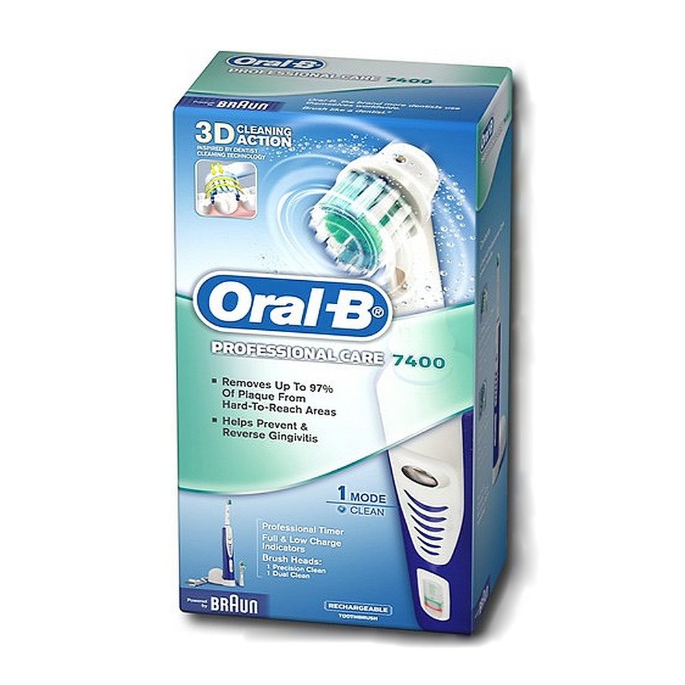 Электрическая зубная щетка Oral-B Professional Care 7400, насадка в комплекте