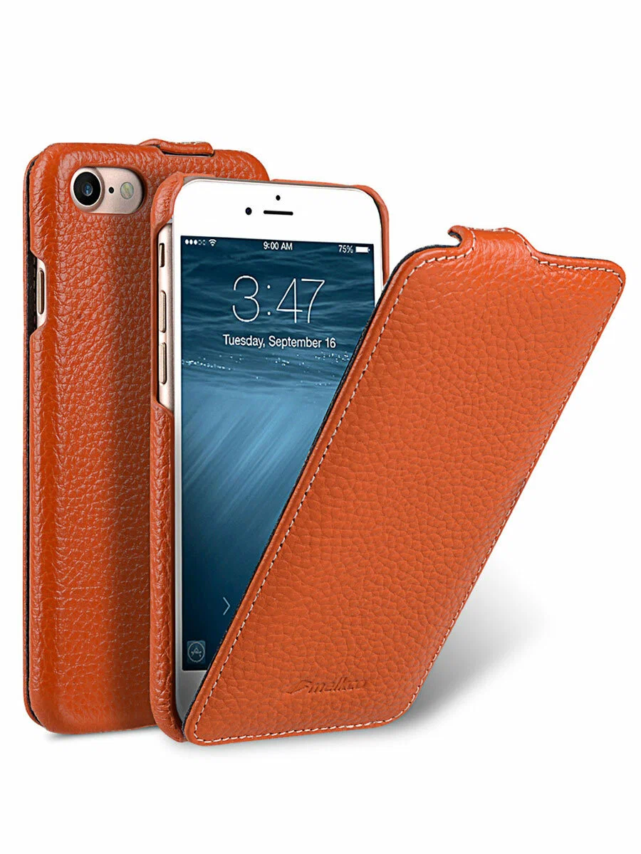 Кожаный чехол Melkco Jacka Type для Apple iPhone 6/6S (4.7") оранжевый