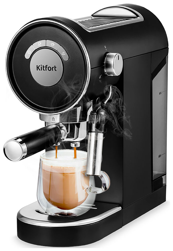 Рожковая кофемашина KITFORT КТ-783-2 черный