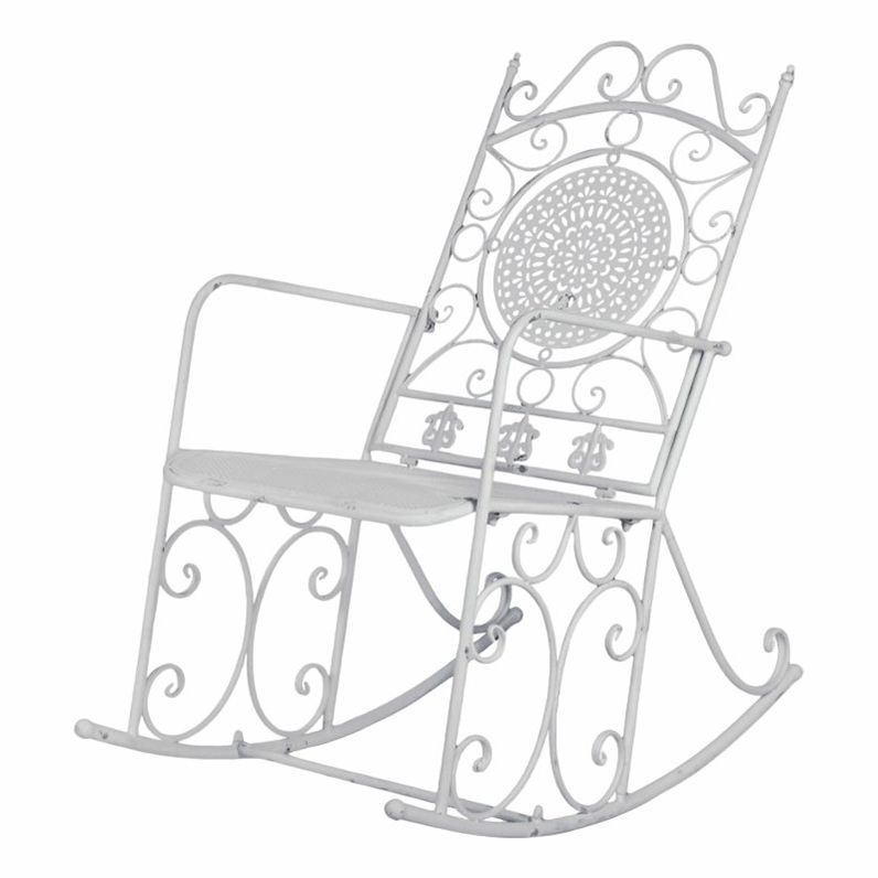 Кресло-качалка Anxi jiacheng белое 56 x 97 x 107 см