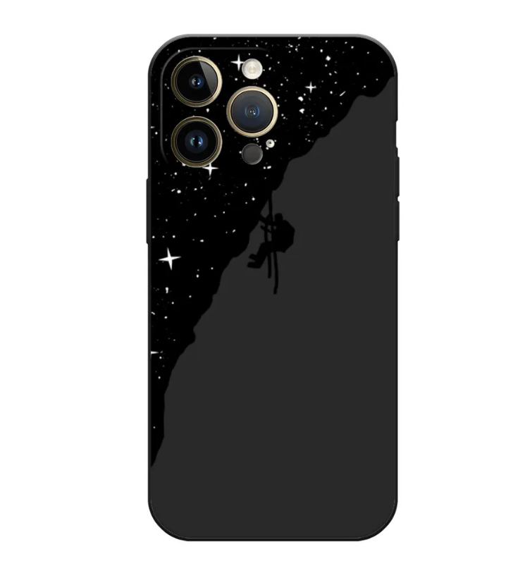 Чехол Awog на Apple iPhone 14 Pro Max / Айфон 14 Про Макс "Скалолаз в космосе"