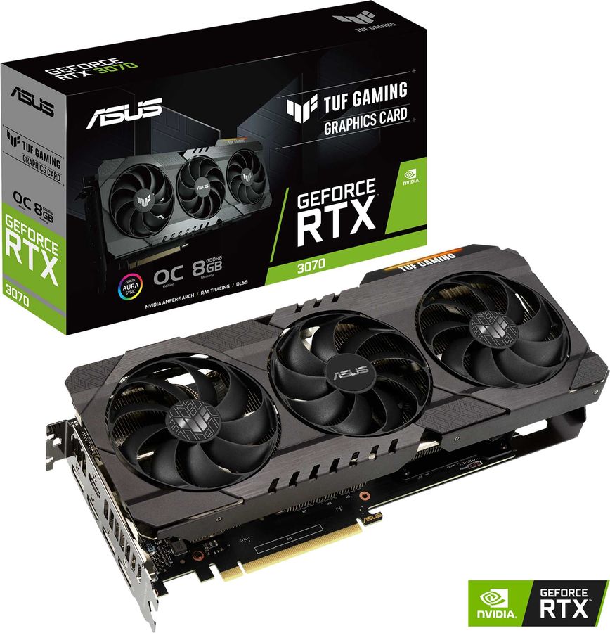 Видеокарта ASUS NVIDIA GeForce RTX 3070 TUF Gaming (TUF-RTX3070-8G-GAMING)