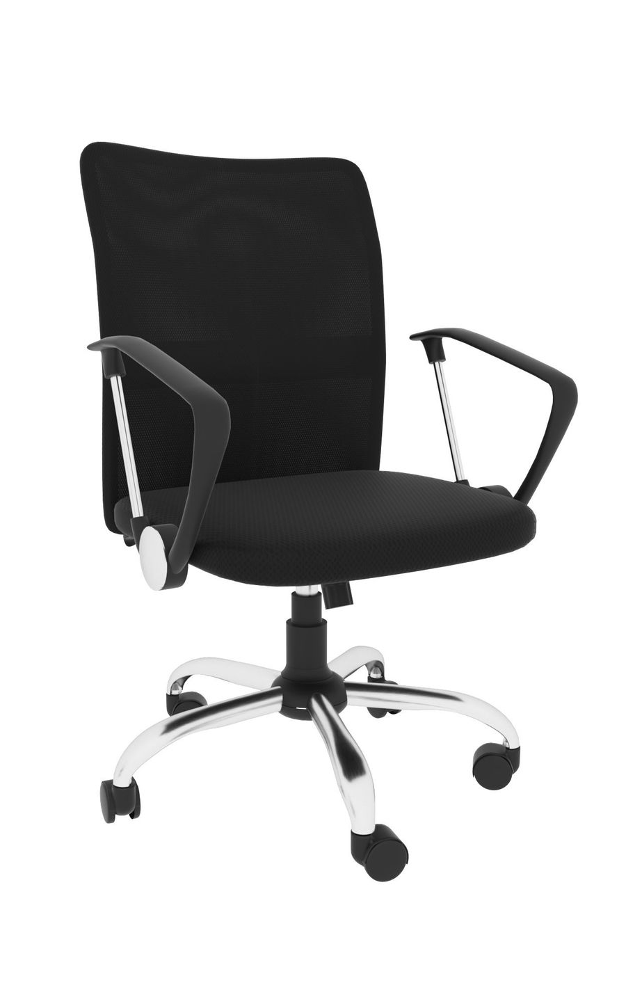 Офисное кресло Leo B chrome/Ткань сетка чёрная