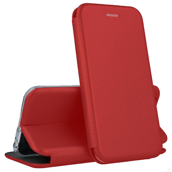Кожаный чехол-книжка Open Color с функцией подставки для Samsung Galaxy M31s (Красный)
