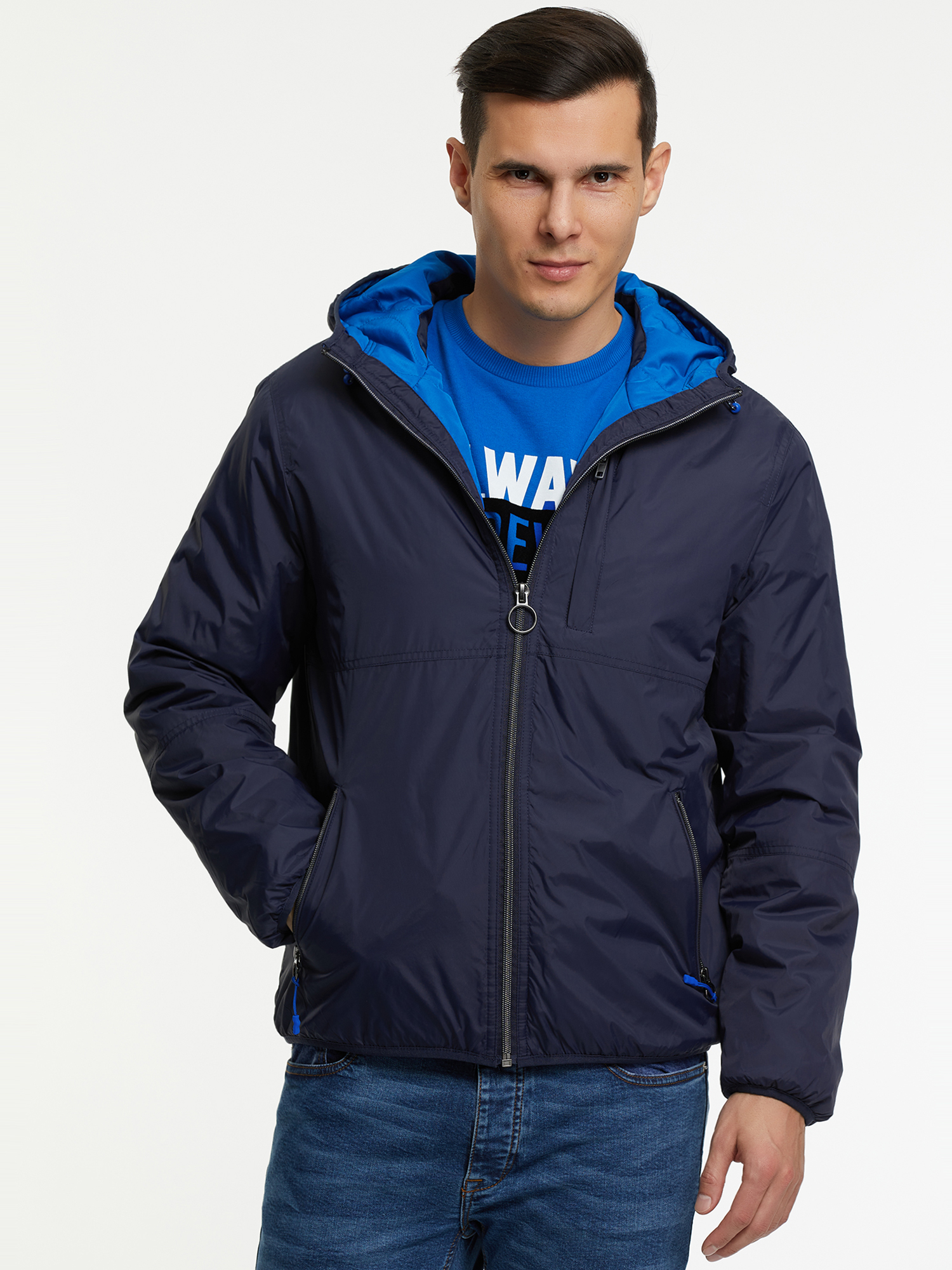 Куртка мужская oodji 1L512022M синяя XL