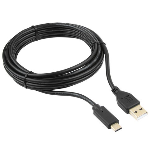 Кабель Gembird CCP-USB2-AMCM-10 Type-C 3м Black