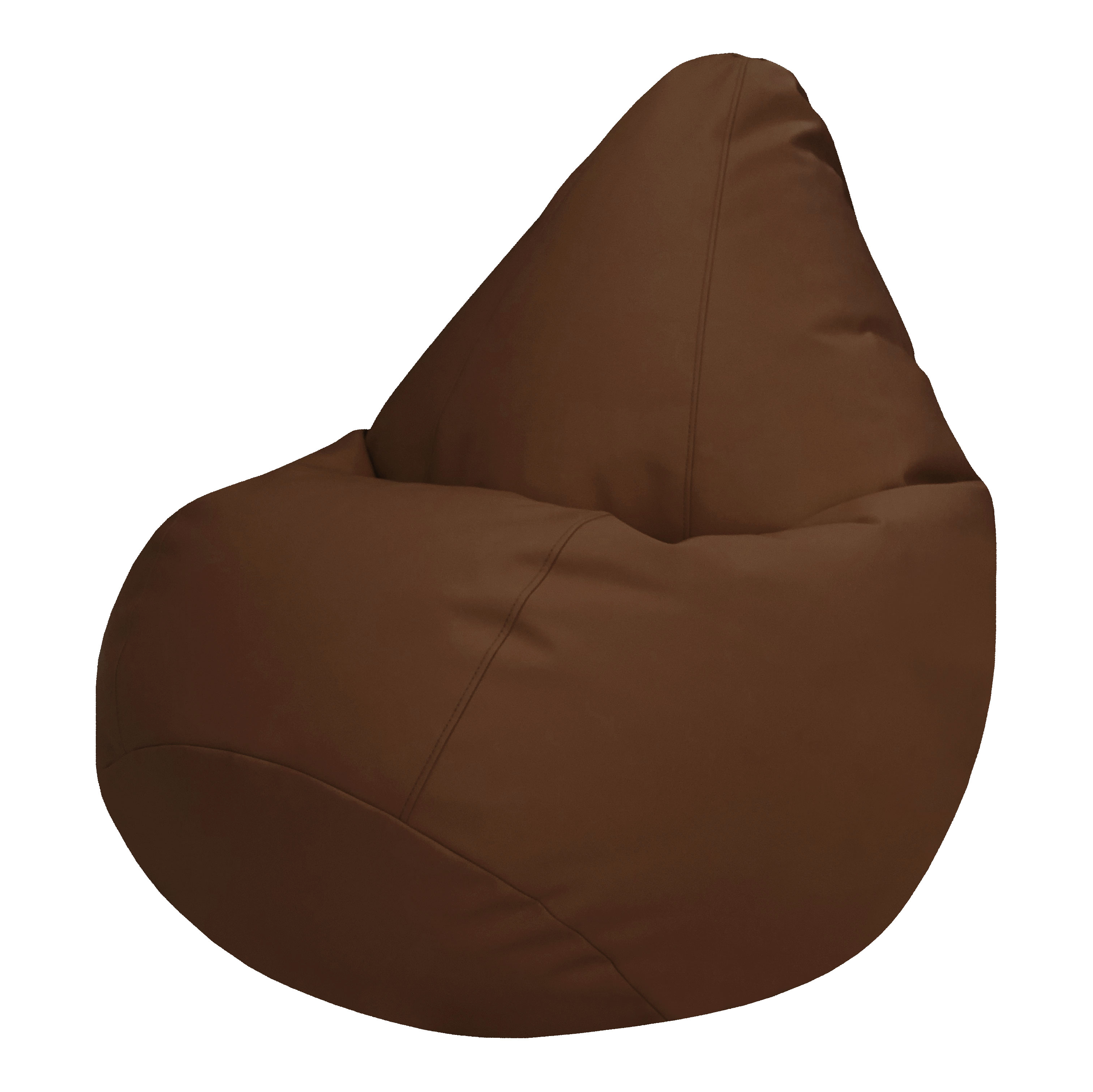 Кресло-мешок папа пуф экокожа коричневый xl 125x85