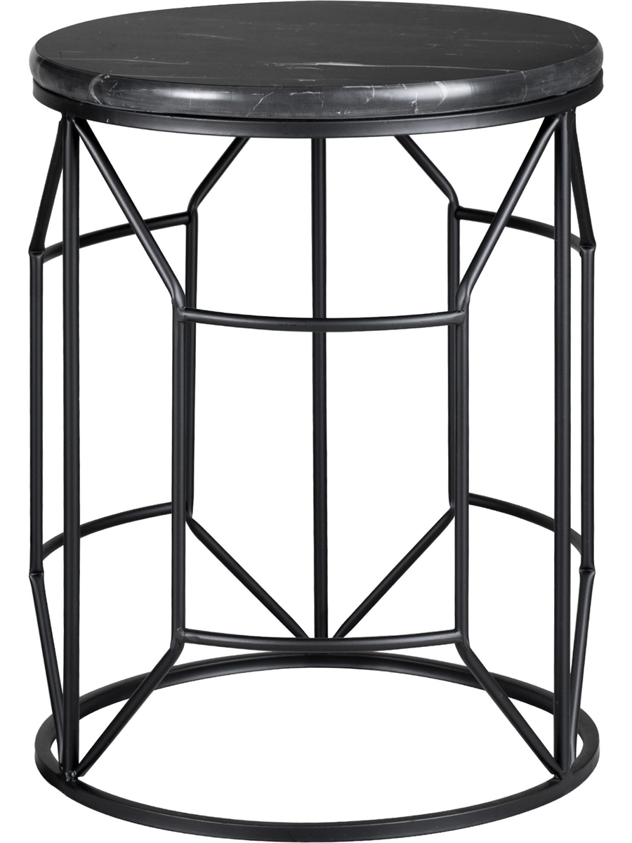 Столик Glasar с черным мрамором 35х35х45см 54-261