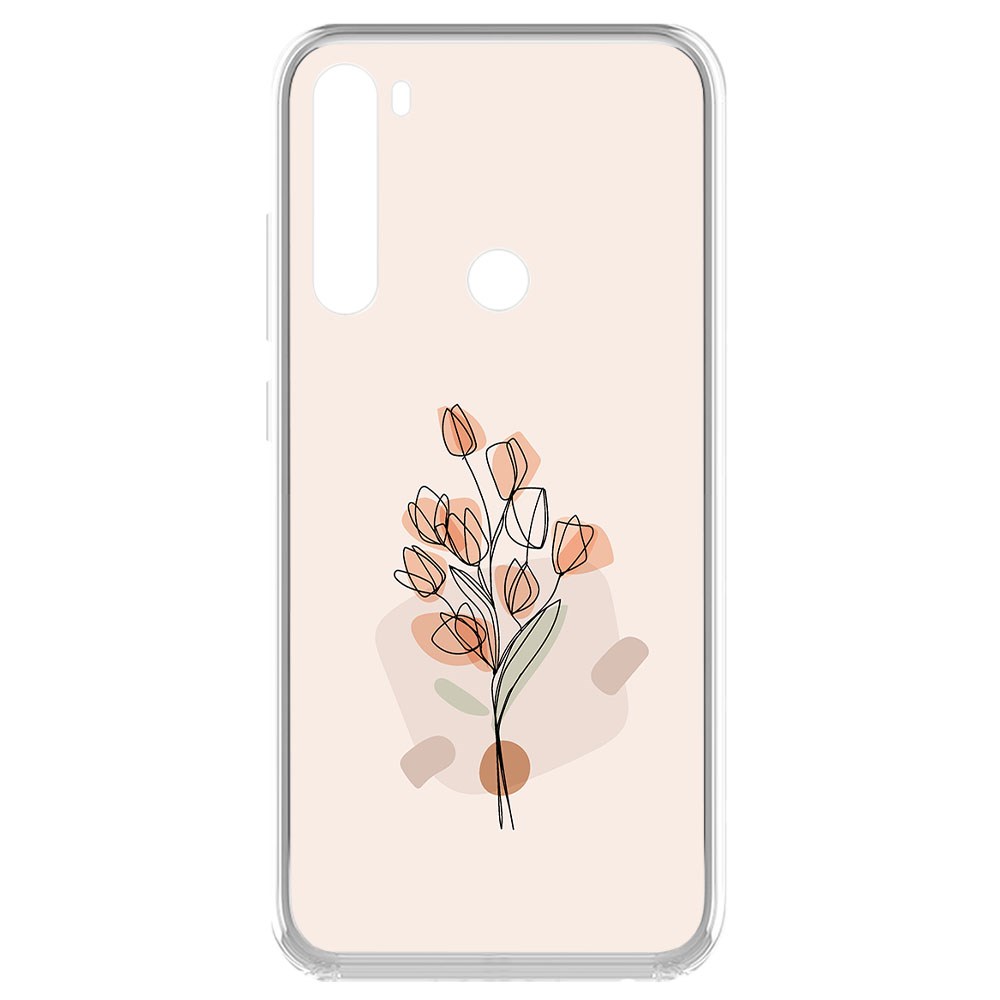 Чехол-накладка Krutoff Clear Case Букет тюльпанов для Xiaomi Redmi Note 8