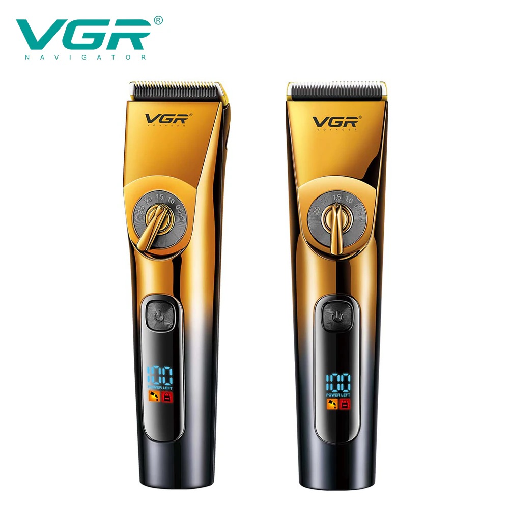 Машинка для стрижки волос VGR V-663 золотистая, черная