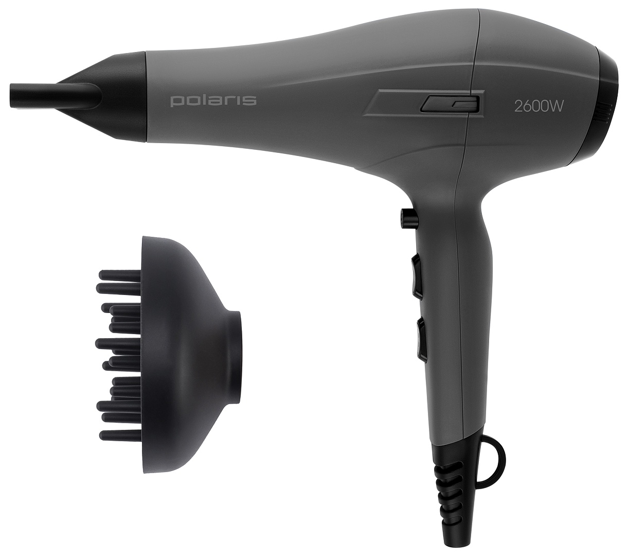 Фен Polaris PHD 2600ACi Salon Hair 2600 Вт серый