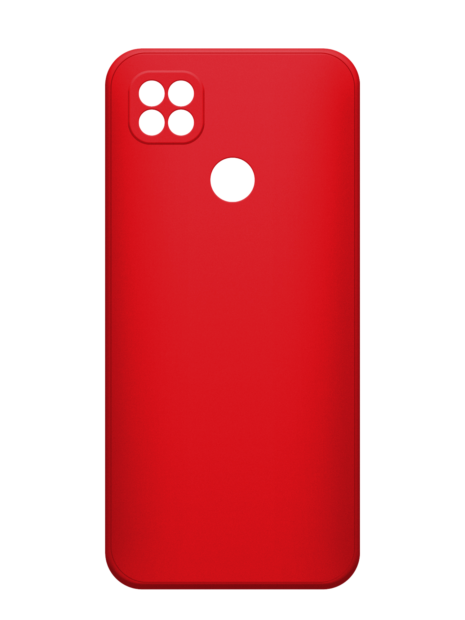 Чехол Brozo на Xiaomi Redmi 9C, с силиконом Soft touch, красный