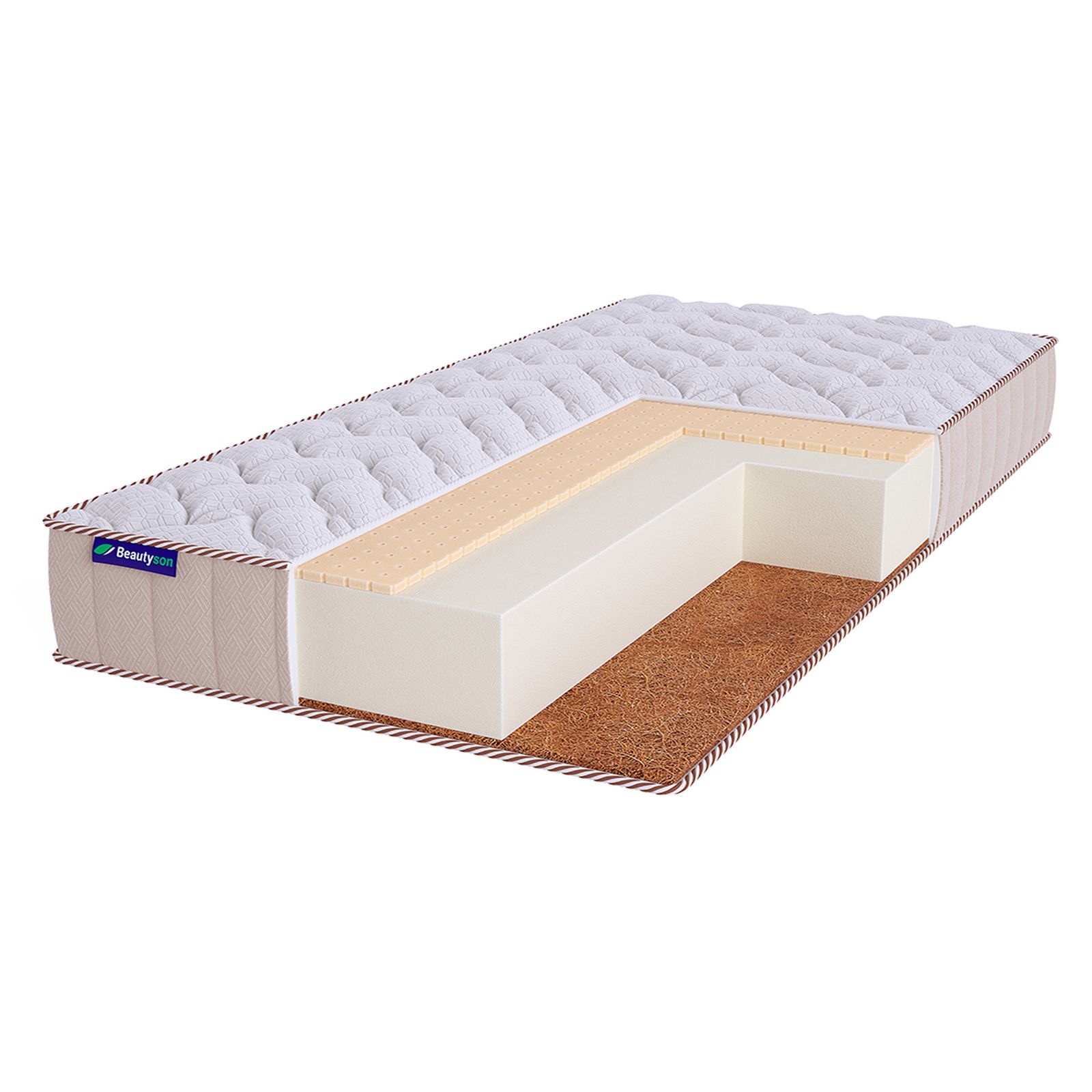 Матрас Beautyson Roll Foam Hard 14 Balance Lux, 60х200, 18 см, беспружинный