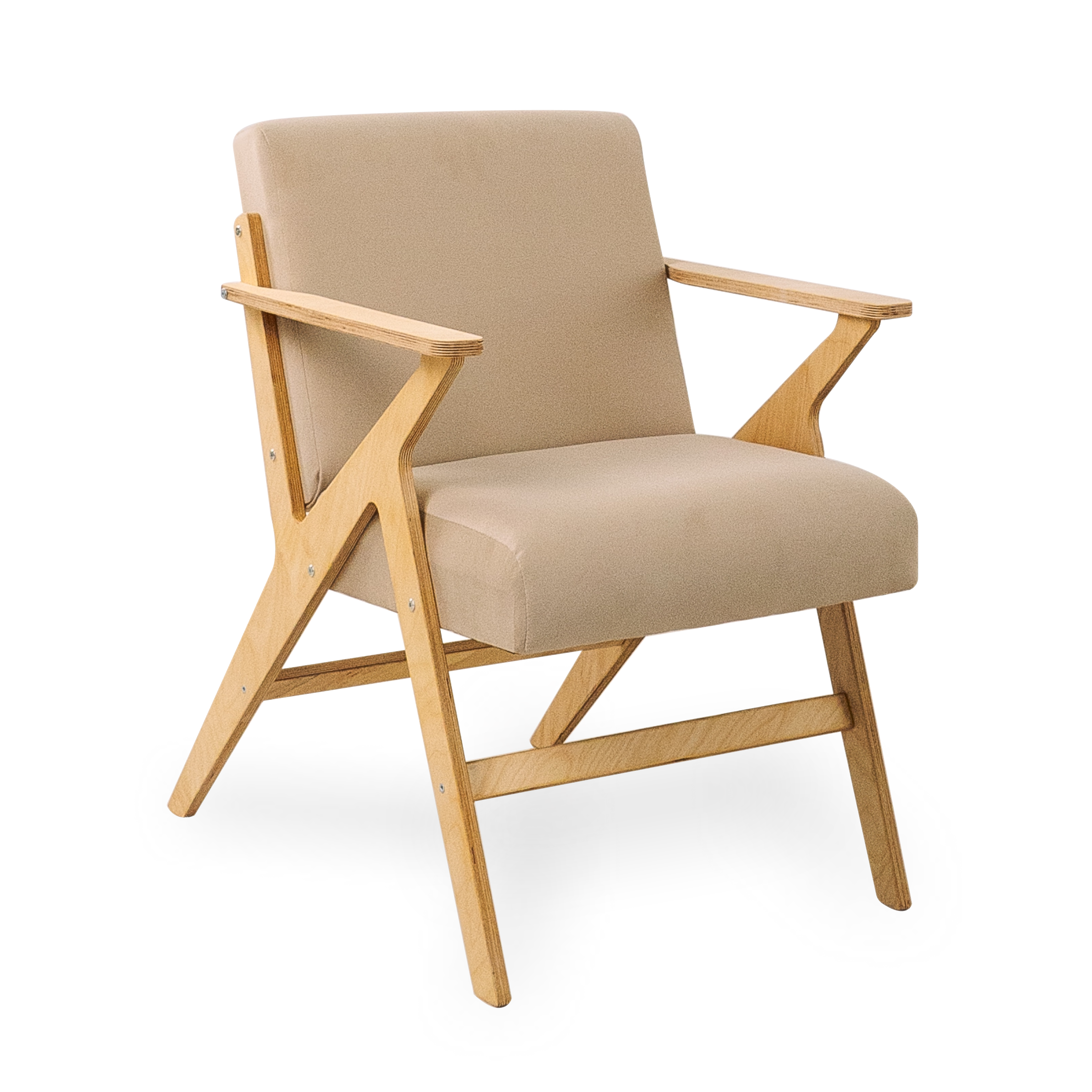 Кресло для отдыха Axioma.woodshop Винтаж 2, светлый дуб/зеленый