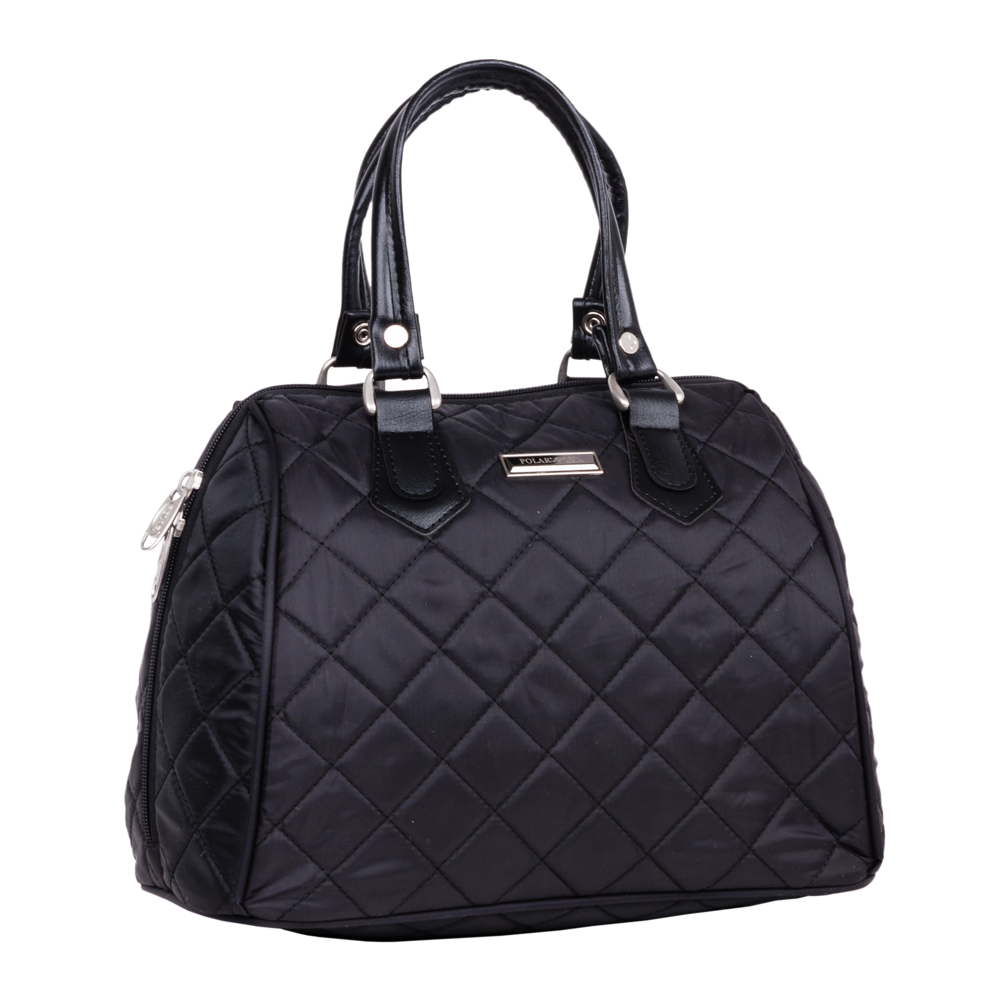 Дорожная сумка женская Polar П7085 черная, 24x33x17 см