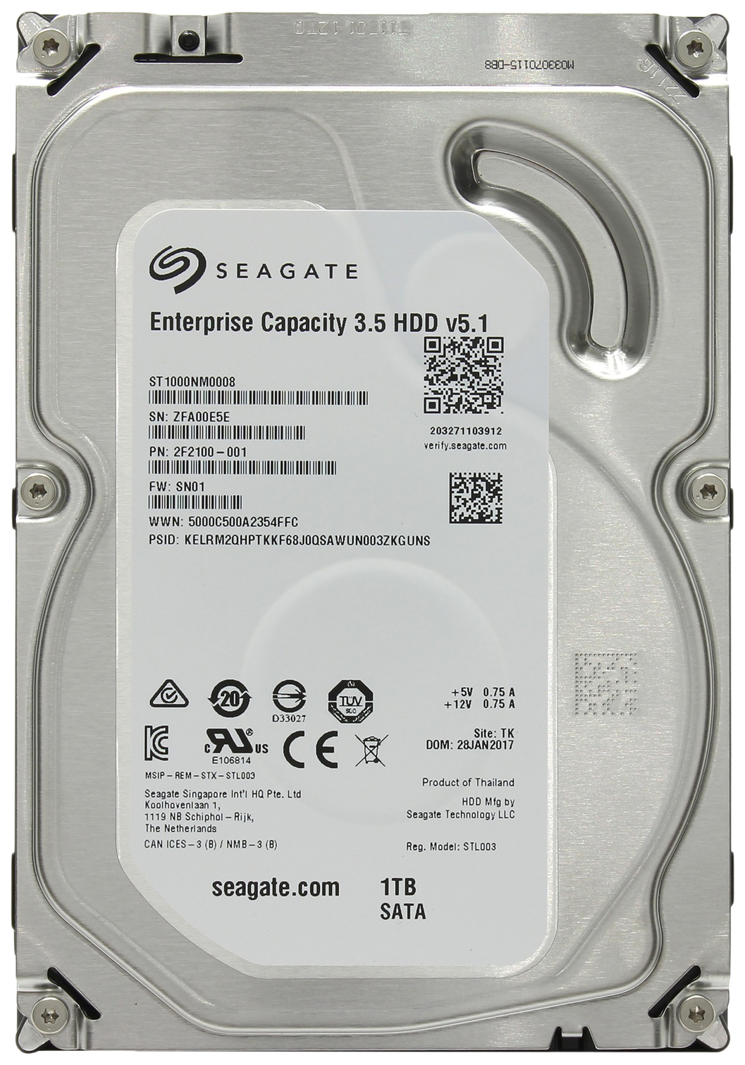 Жесткий диск Seagate Exos 1ТБ (ST1000NM0008)