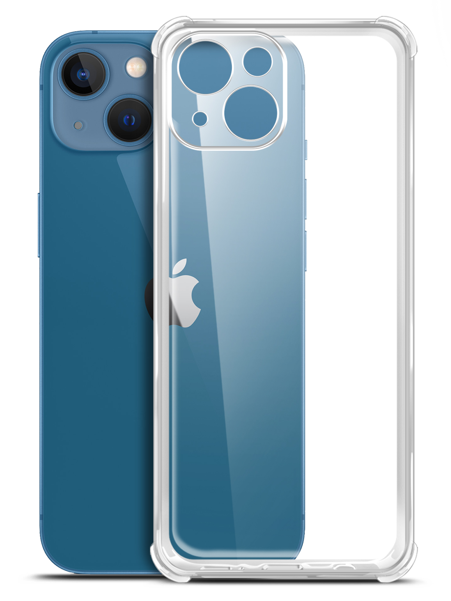 Чехол Brozo на Apple iPhone 13 с защитой углов, прозрачный