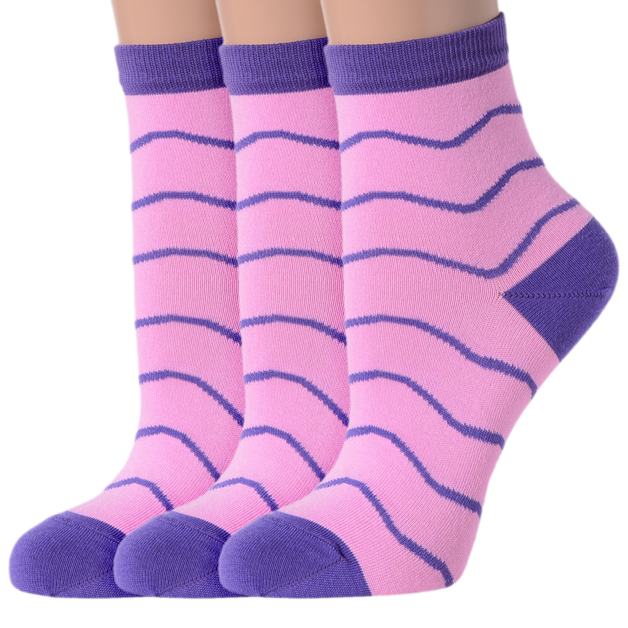 Комплект носков женских LorenzLine 3-Д115 разноцветных 23
