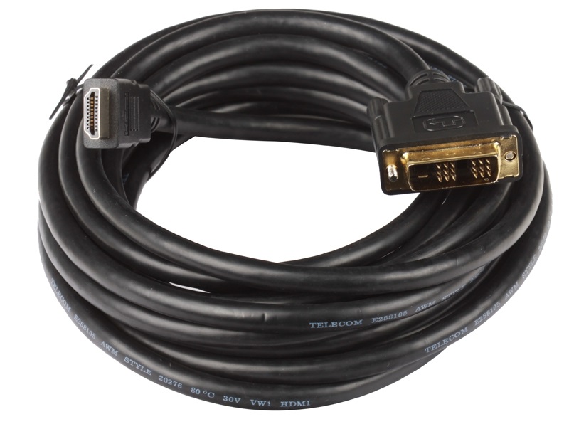 Кабель HDMI - DVI-D 19M/19M 5м Telecom
