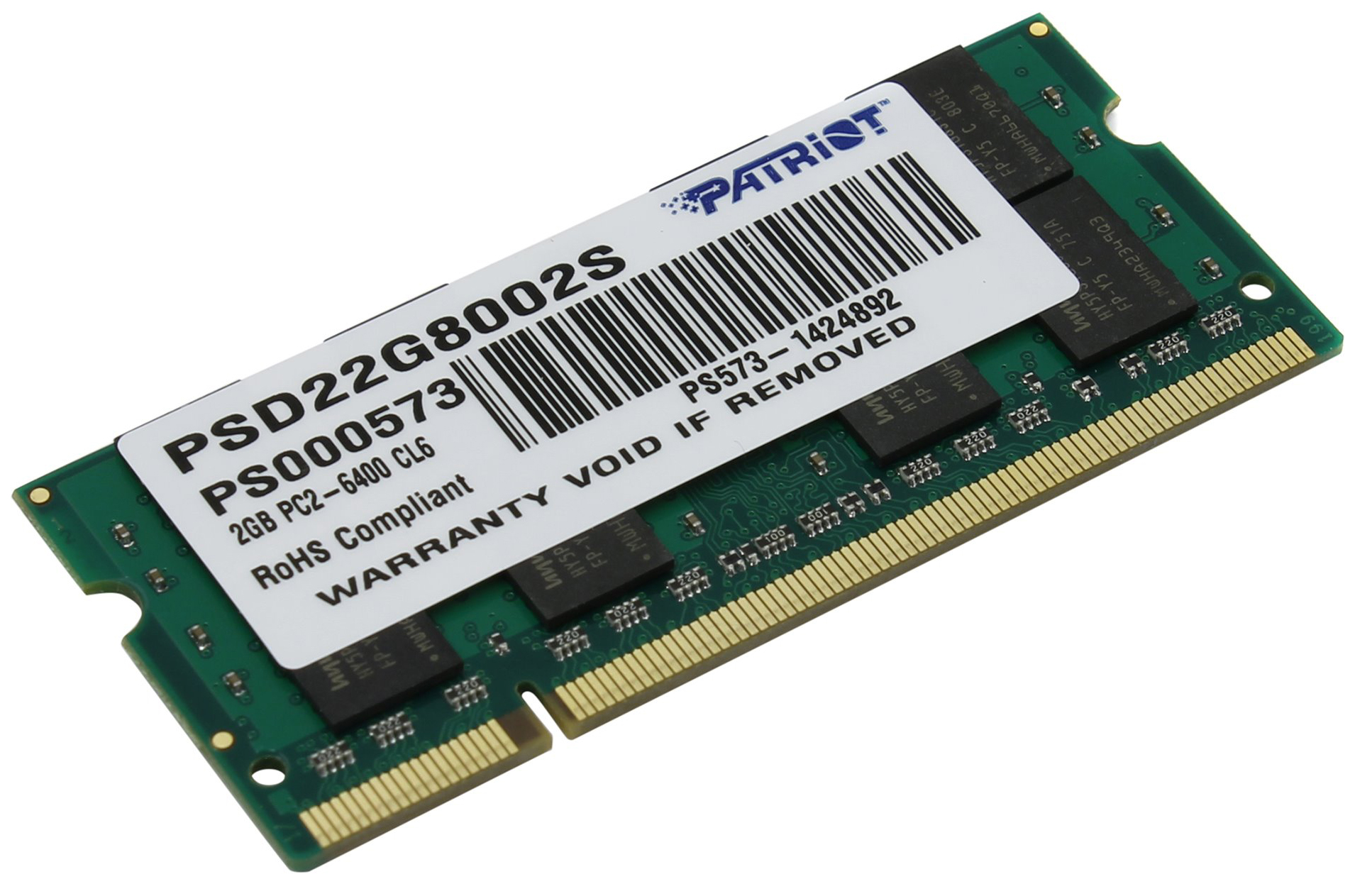 Оперативная память Patriot 2Gb DDR-II 800MHz SO-DIMM (PSD22G8002S)