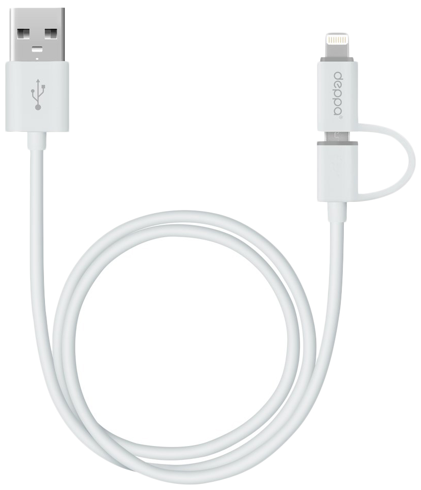 Кабель Deppa 72203 microUSB 1,2м White