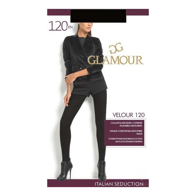 Колготки женские Glamour Velour 120 черные 4 (L)