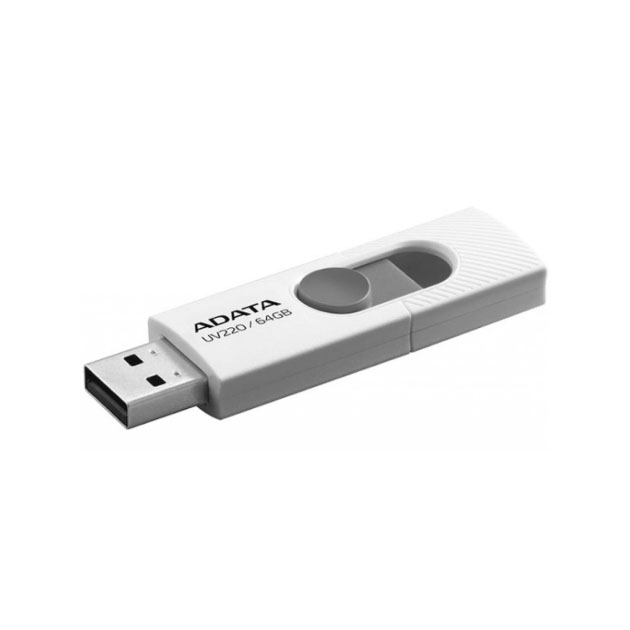 Флешка ADATA UV220 64ГБ White/Grey (AUV220-64G-RWHGY)