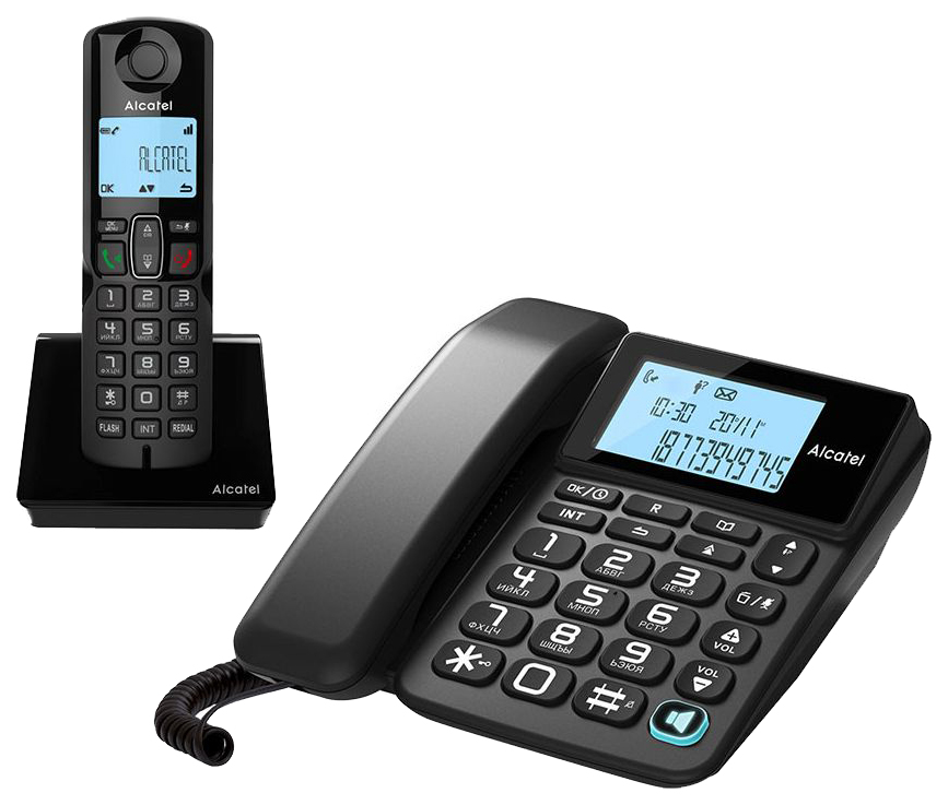 DECT проводной телефон Alcatel S250 Combo черный