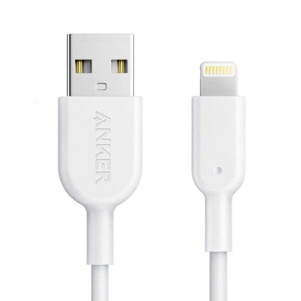 Кабель Anker powerline ii usb Lightning 0.9 м White