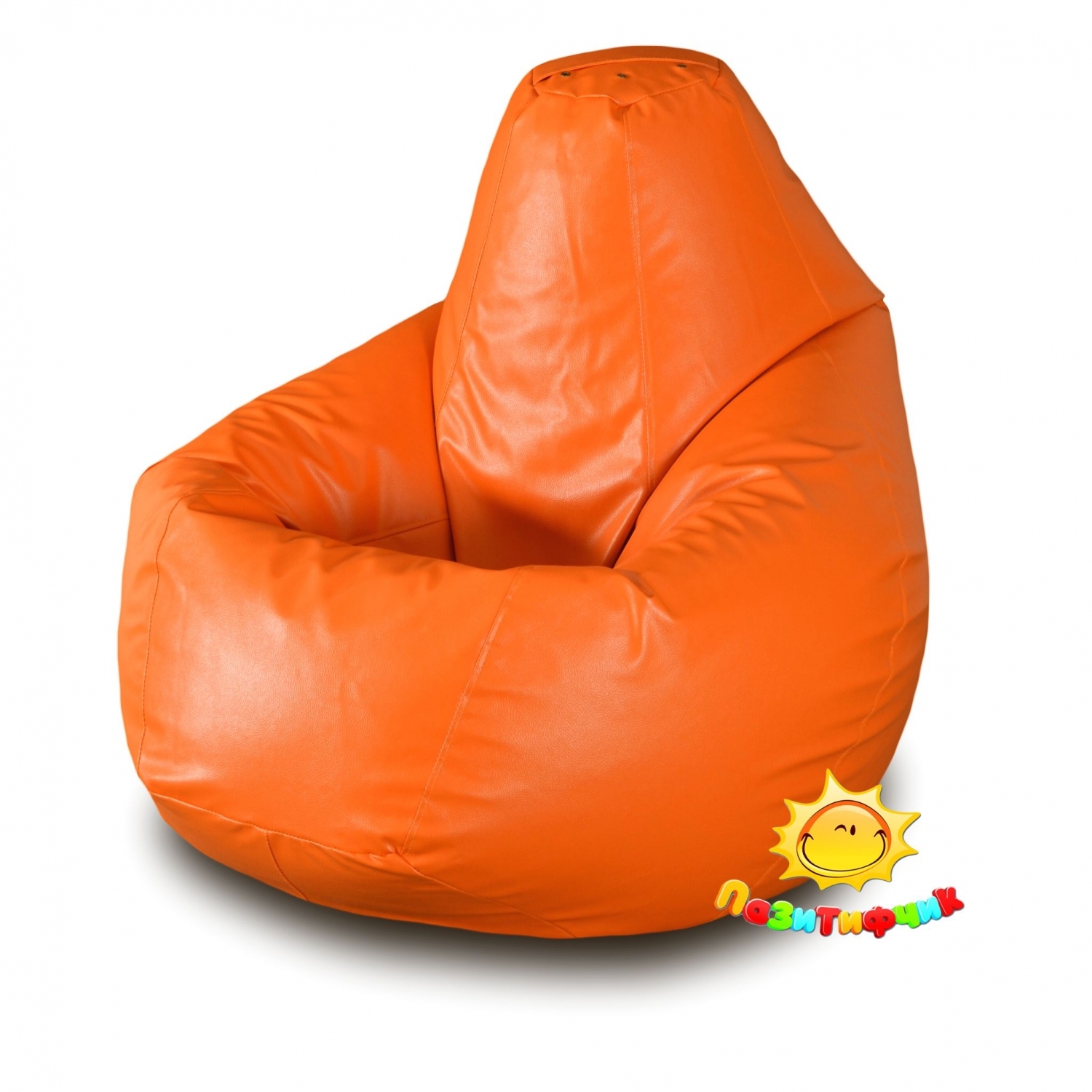 Кресло-мешок Pazitif Груша Пазитифчик Экокожа XL, оранжевый