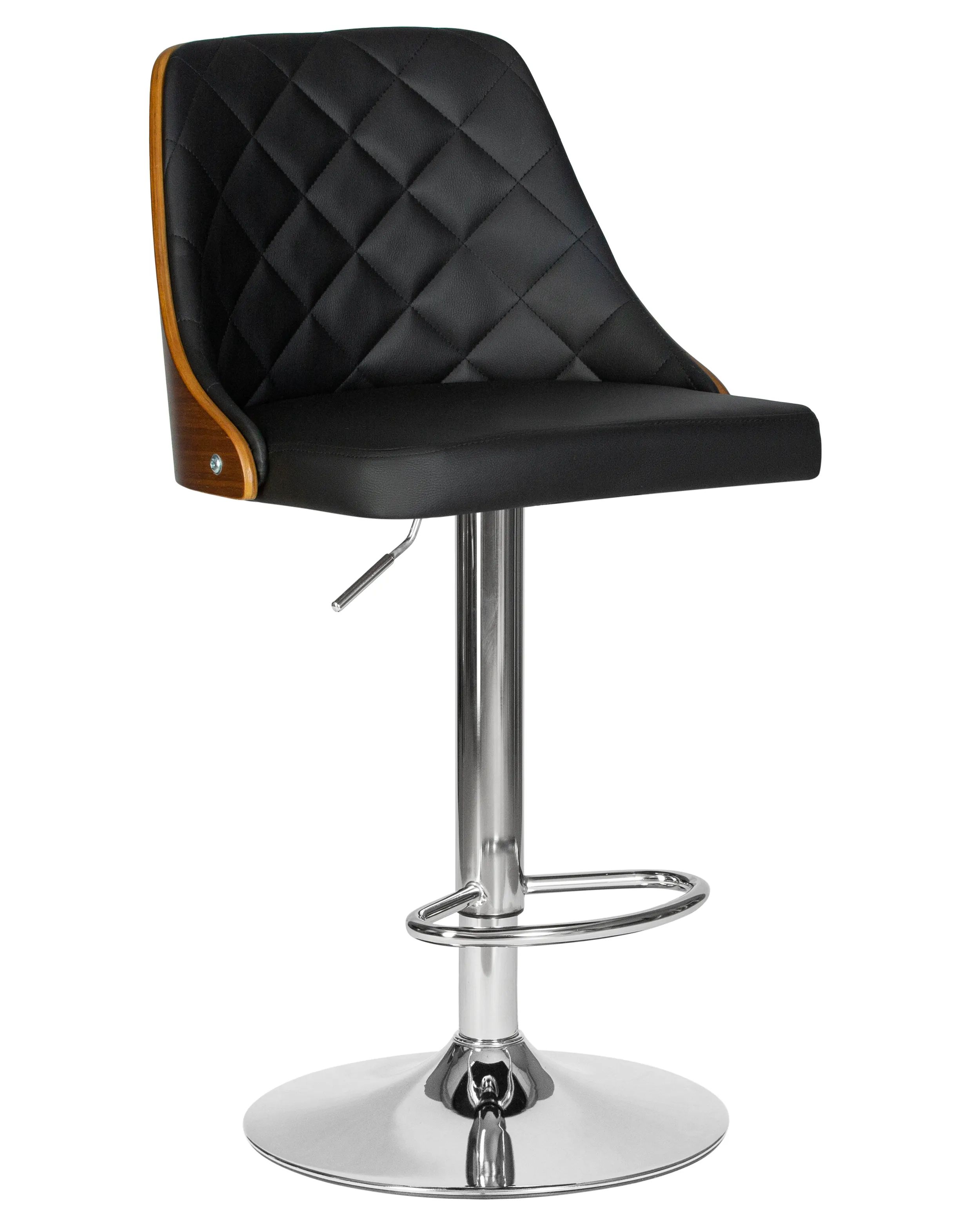 Барный стул Лого-М MARTIN D0000000000000004702, хром/черный/коричневый