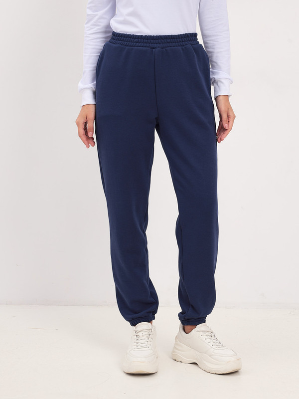 Спортивные брюки женские MOM №1 MOM-5124 синие 2XL