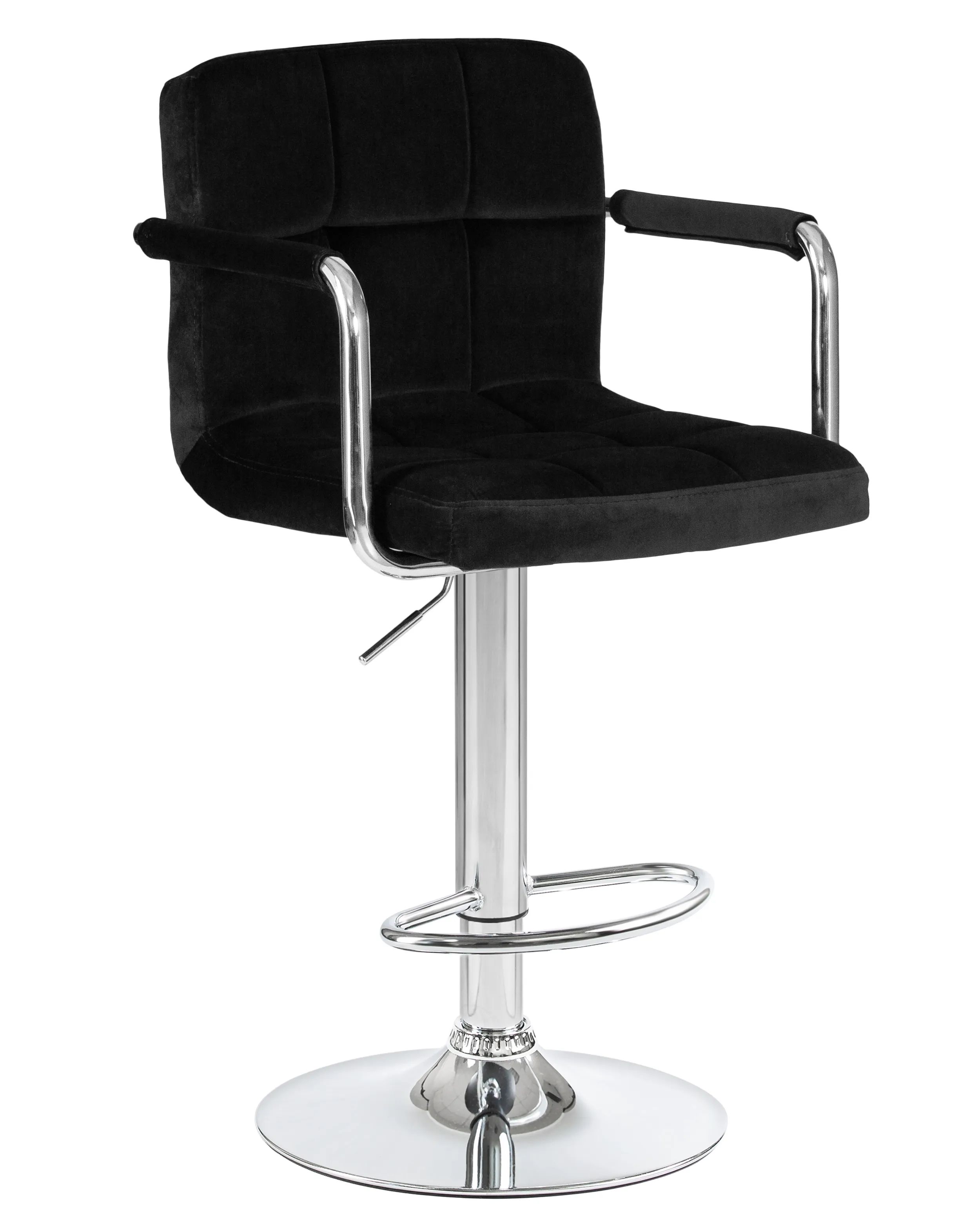 Барный стул Лого-М KRUGER ARM D0000000000000004897, хром/черный