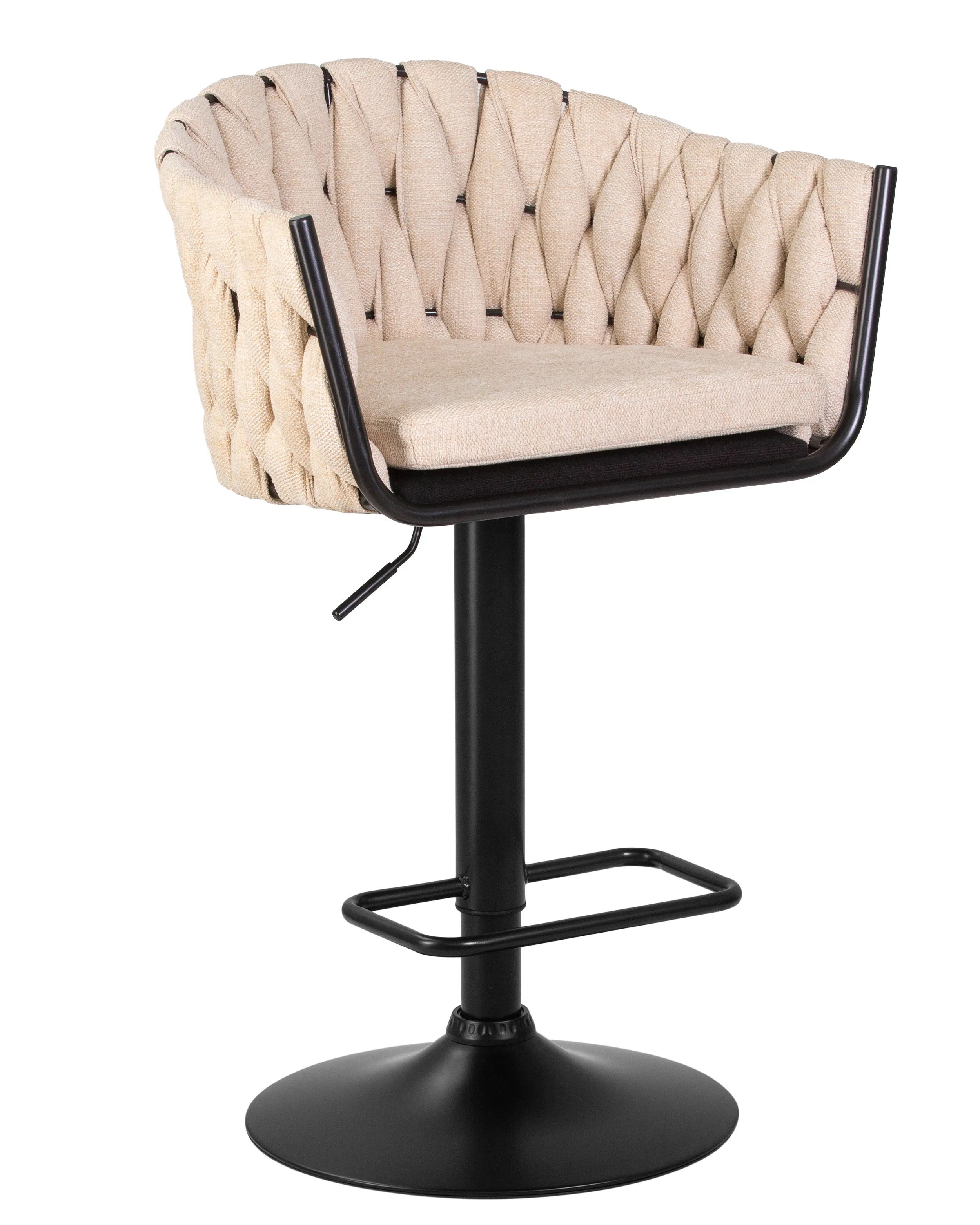 Барный стул Лого-М LEON D0000000000000004641, черный/бежевый
