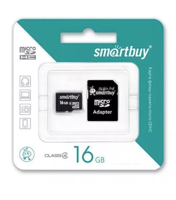 Карта памяти SmartBuy MicroSD 16 Гб 10 класс