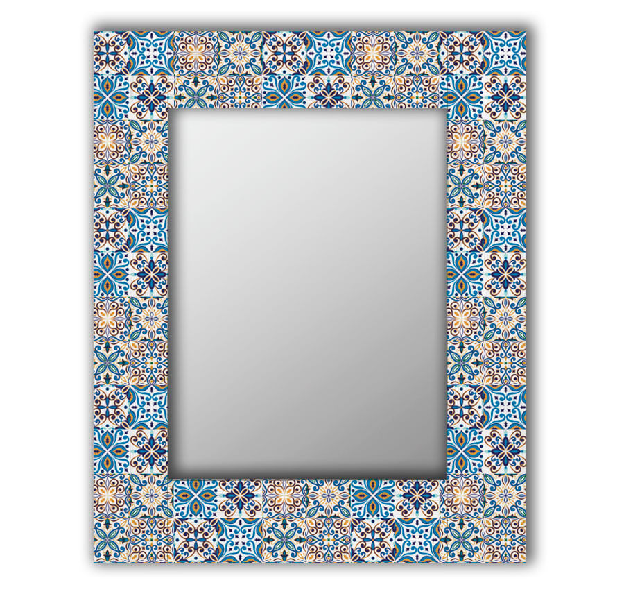 Настенное зеркало Мексиканская плитка 04-0117-80х80 Дом Корлеоне