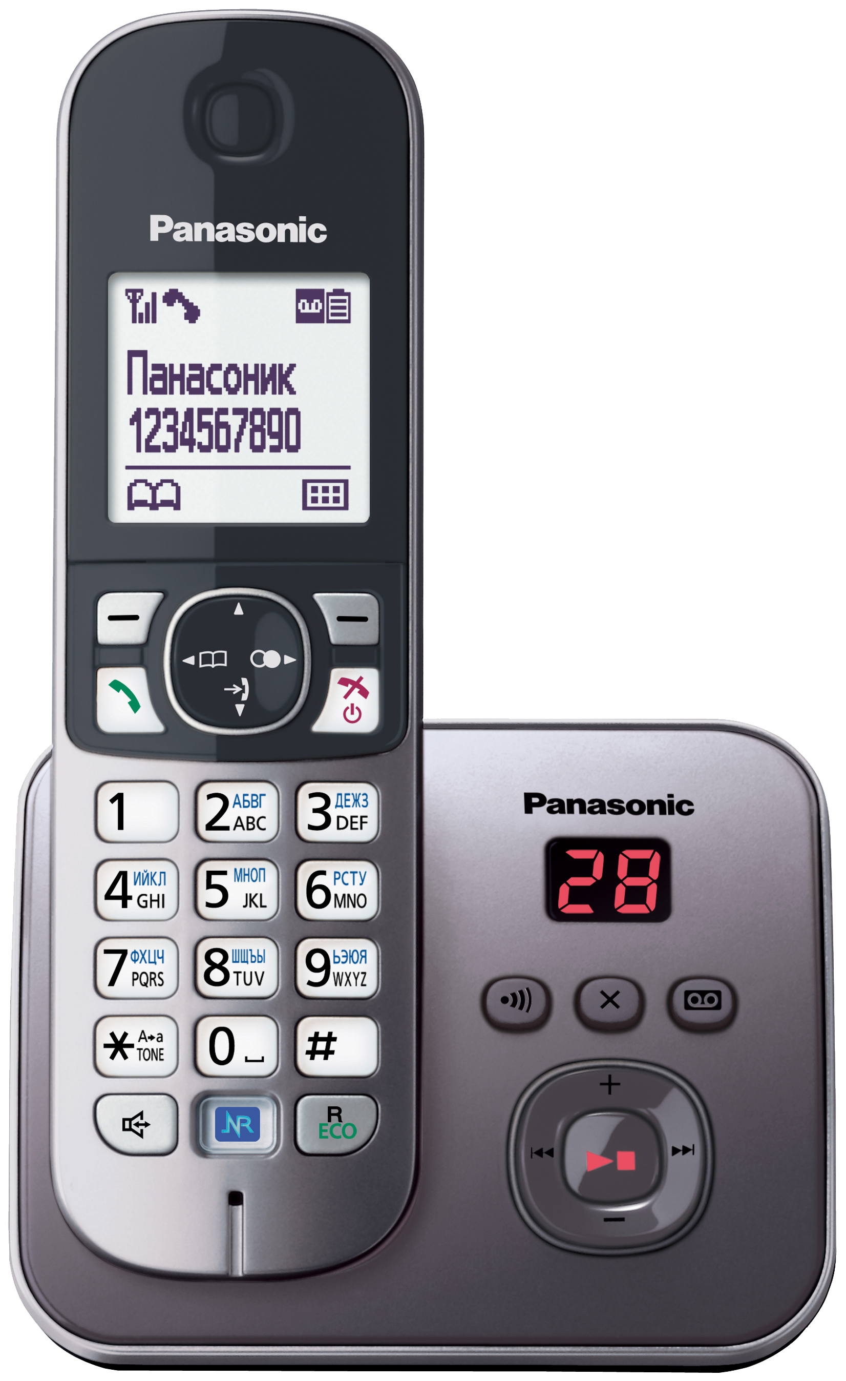 DECT телефон Panasonic KX-TG6821RUM серый